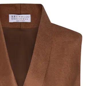 Brunello Cucinelli Sleeveless Shawl Collar Vest With D-ring Belt - Mou