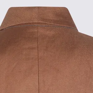 Brunello Cucinelli Sleeveless Shawl Collar Vest With D-ring Belt - Mou