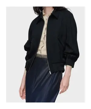 MAISON MARGIELA Wool Gabardine Zip-up Bomber Jacket