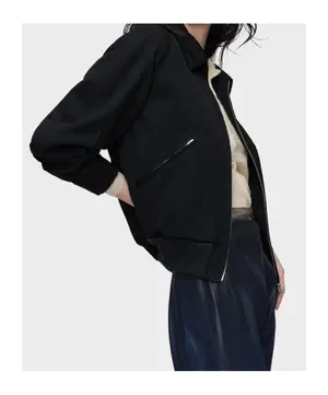 MAISON MARGIELA Wool Gabardine Zip-up Bomber Jacket