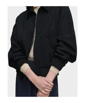 MAISON MARGIELA Wool Gabardine Zip-up Bomber Jacket