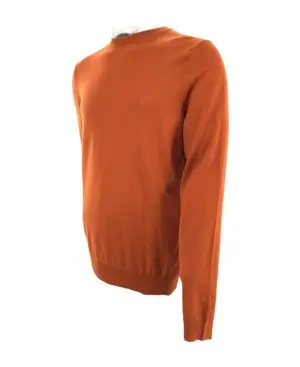 Hugo Boss Regular Fit Extrafine Merino Round Neck Sweater - Brown