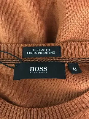Hugo Boss Regular Fit Extrafine Merino Round Neck Sweater - Brown