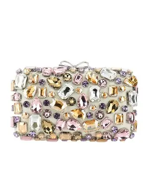 SELF-PORTRAIT Crystal Embellished Shoulder Bag - Multicolor
