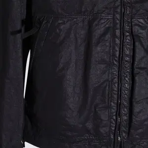 Stone Island Logo Patch Hooded Jacket - Black