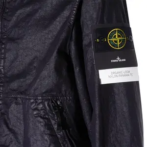 Stone Island Logo Patch Hooded Jacket - Black