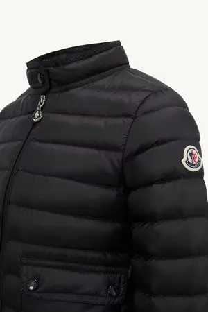 Moncler Lans Down Jacket With Stand Collar And Zip-up Closure - Black