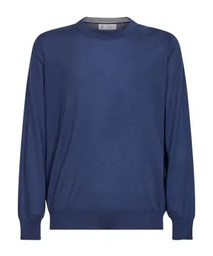 Men's Brunello Cucinelli Blue Sweaters