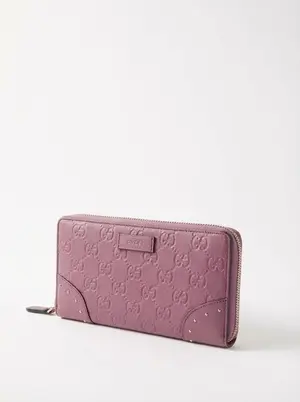 Gucci Zipper Wallet - Pink