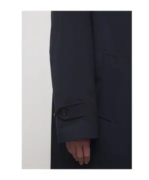 THE ROW Single-breasted Long Coat - Deep Navy Blue