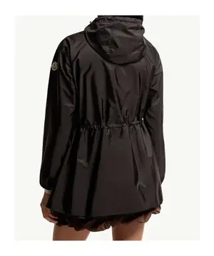 Moncler Weteau Hooded Jacket With Drawstring Waist - Black