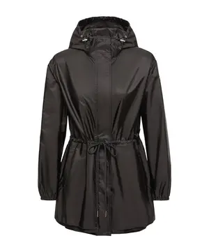 Moncler Logo Patch Hooded Jacket - Black