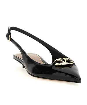 Valentino Garavani Vlogo Signature Pointed Toe Ballerina