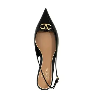 Valentino Garavani Vlogo Signature Pointed Toe Ballerina