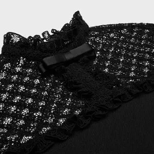 Celine Lace Mini Dress In Diagonal Wool