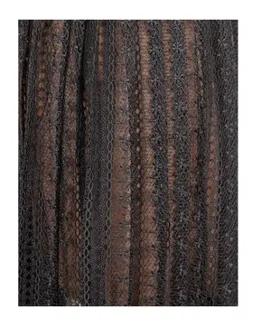 SELF-PORTRAIT Lace Midi Skirt - Black