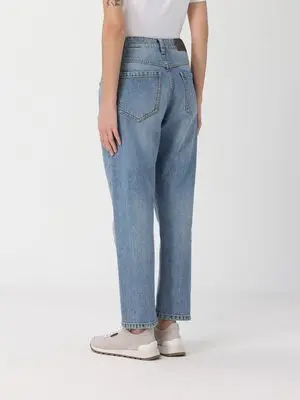 Brunello Cucinelli Logo Patch Straight Leg Jeans - Blue