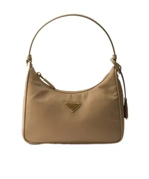 Prada Re-edition 2005 Re-nylon And Saffiano Mini Bag - Camel-colored