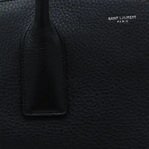 Saint Laurent Logo Stamp Zip-up Tote Bag