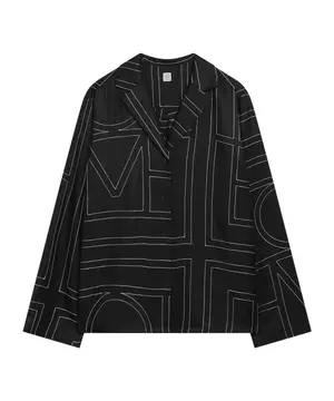 TOTEME Toteme Monogram Buttoned Shirt Black