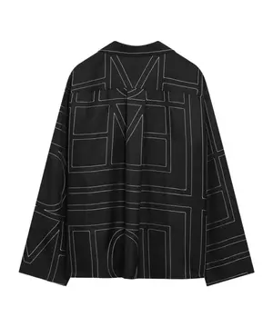 TOTEME Monogram Buttoned Shirt - Black