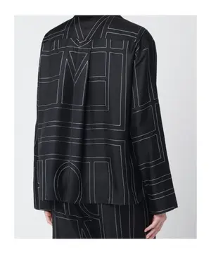TOTEME Monogram Buttoned Shirt - Black