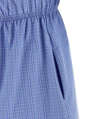Miu Miu Checked Mini Dress - Light Blue