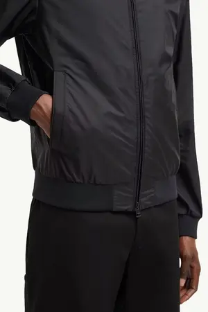 Moncler Reppe Logo Patch Bomber Jacket - Black