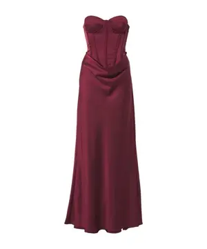 ROTATE BY BIRGER CHRISTENSEN Draped Corset Dress - Red