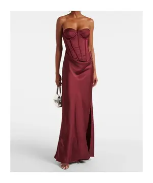 ROTATE BY BIRGER CHRISTENSEN Draped Corset Dress