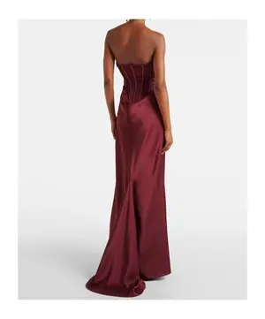 ROTATE BY BIRGER CHRISTENSEN Draped Corset Dress