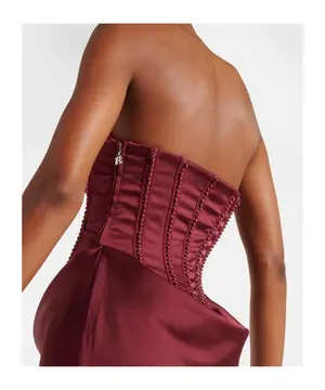 ROTATE BY BIRGER CHRISTENSEN Draped Corset Dress