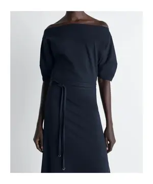 LEMAIRE Off-shoulder Short Sleeve Dress - Urchin