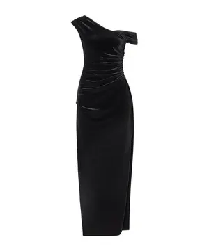 SIR. Ettore Draped Velvet Maxi Dress