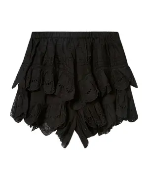 Isabel Marant Étoile Jocadia Floral Lace Shorts - Black