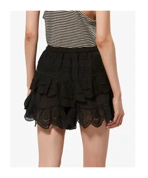 Isabel Marant Étoile Jocadia Floral Lace Shorts - Black