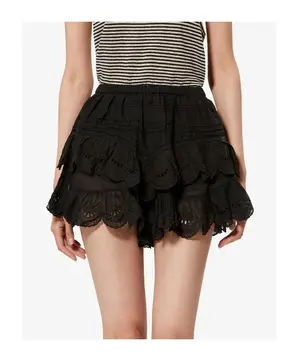 Isabel Marant Étoile Jocadia Floral Lace Shorts - Black
