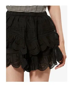 Isabel Marant Étoile Jocadia Floral Lace Shorts - Black