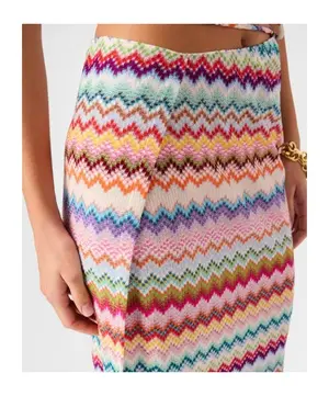 Missoni Pixel-effect Zigzag Pattern Maxi Pareo Skirt - Multicoloured
