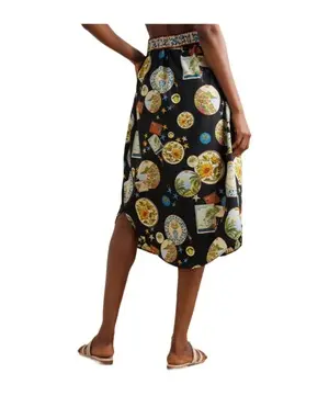 Farm Rio Printed Cotton Midi Skirt