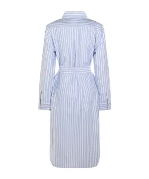 Polo Ralph Lauren Striped Belted Shirt Dress - Blue