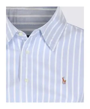 Polo Ralph Lauren Striped Belted Shirt Dress - Blue