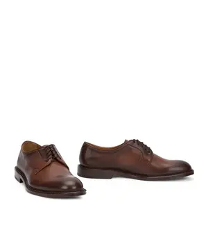 DOUCAL'S Plain Derby Shoes - Brown
