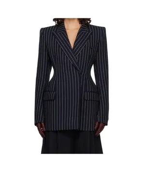 MUGLER Pinstripe Double-breasted Jacket