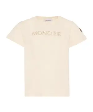 Moncler Logo Embroidered Crewneck T-shirt