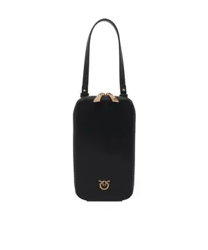 Pinko Zip-around Leather Smartphone Case - Black