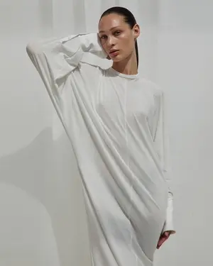 DARKPARK Long Sleeve Maxi Dress - White