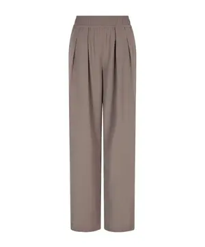 Emporio Armani Pleated Elastic-waist Trousers - Brown