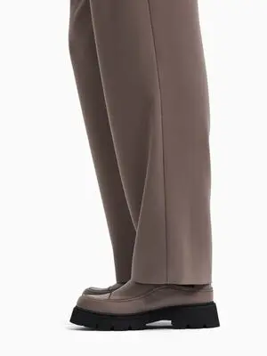 Emporio Armani Pleated Elastic-waist Trousers - Brown