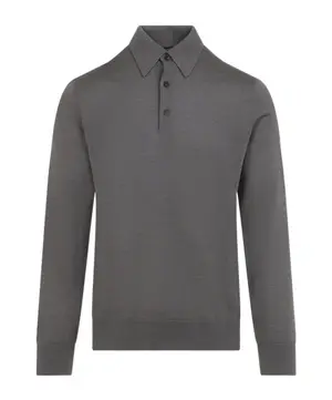 Zegna Long-sleeved Polo Shirt - Black